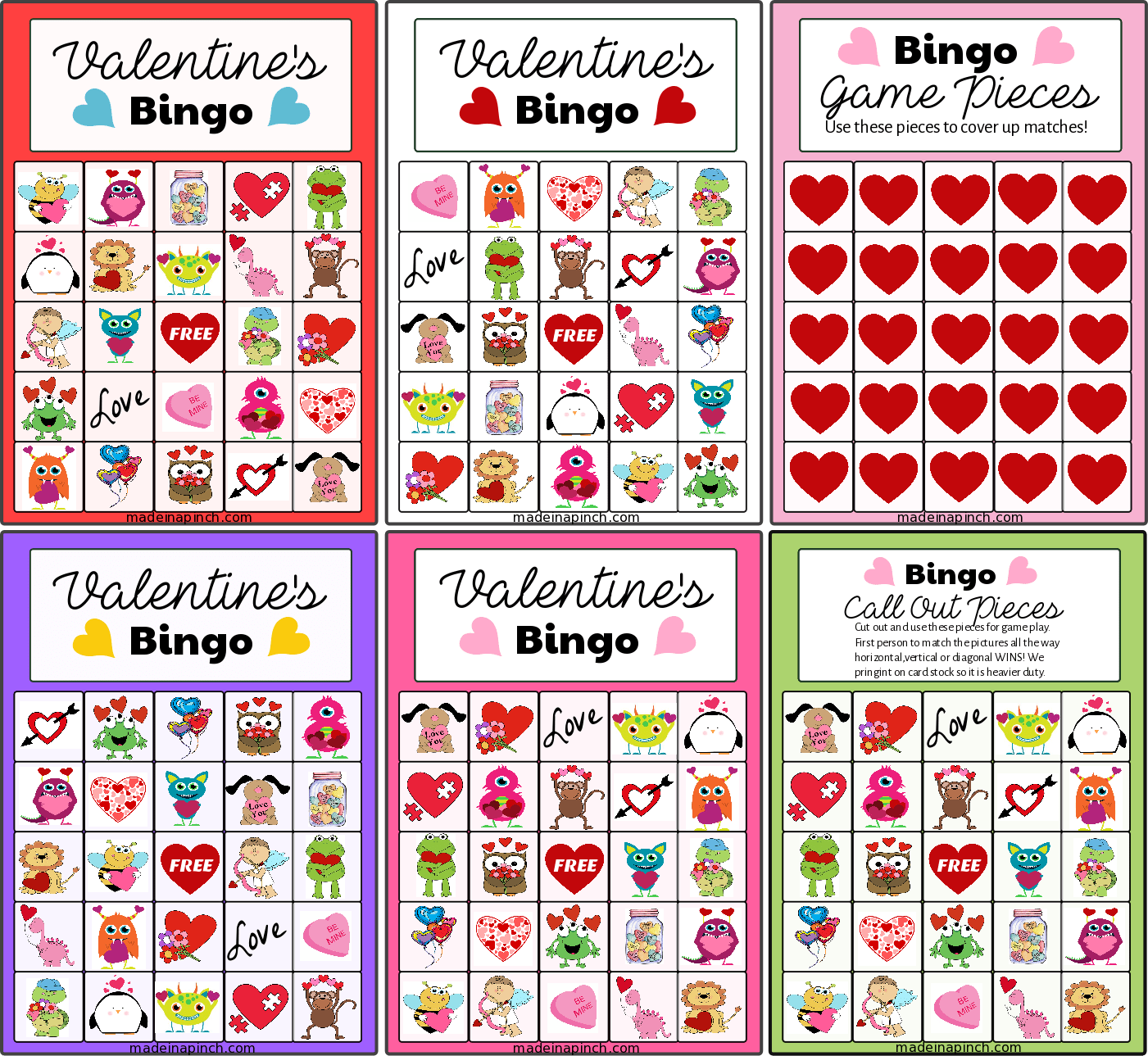 Valentine's Day Bingo: Free Printable Game - Made In A Pinch