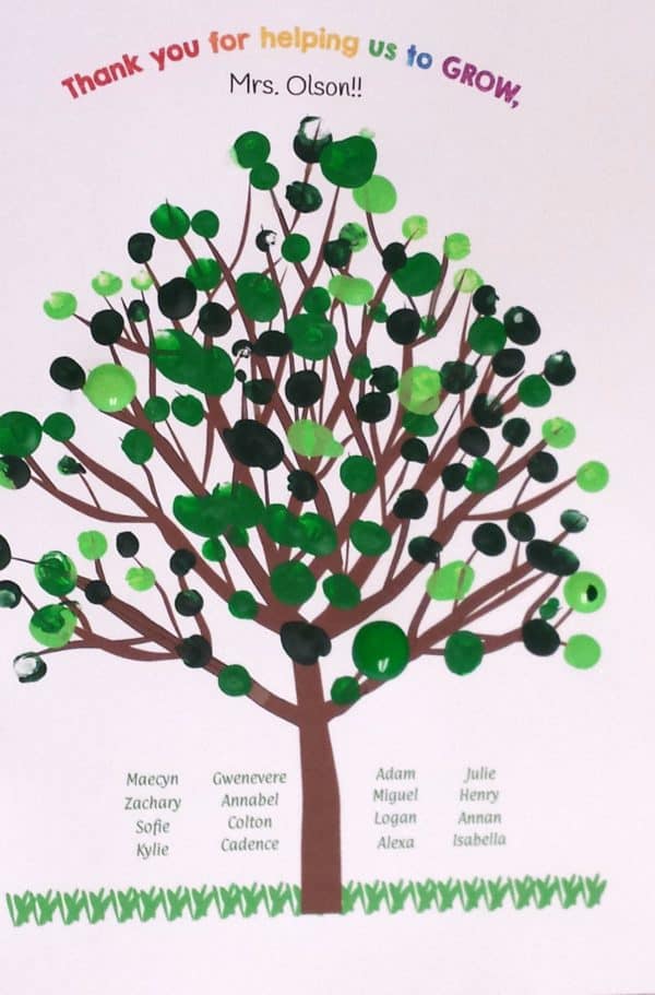 Fingerprint Tree - A Touching gift idea! - Made In A Pinch