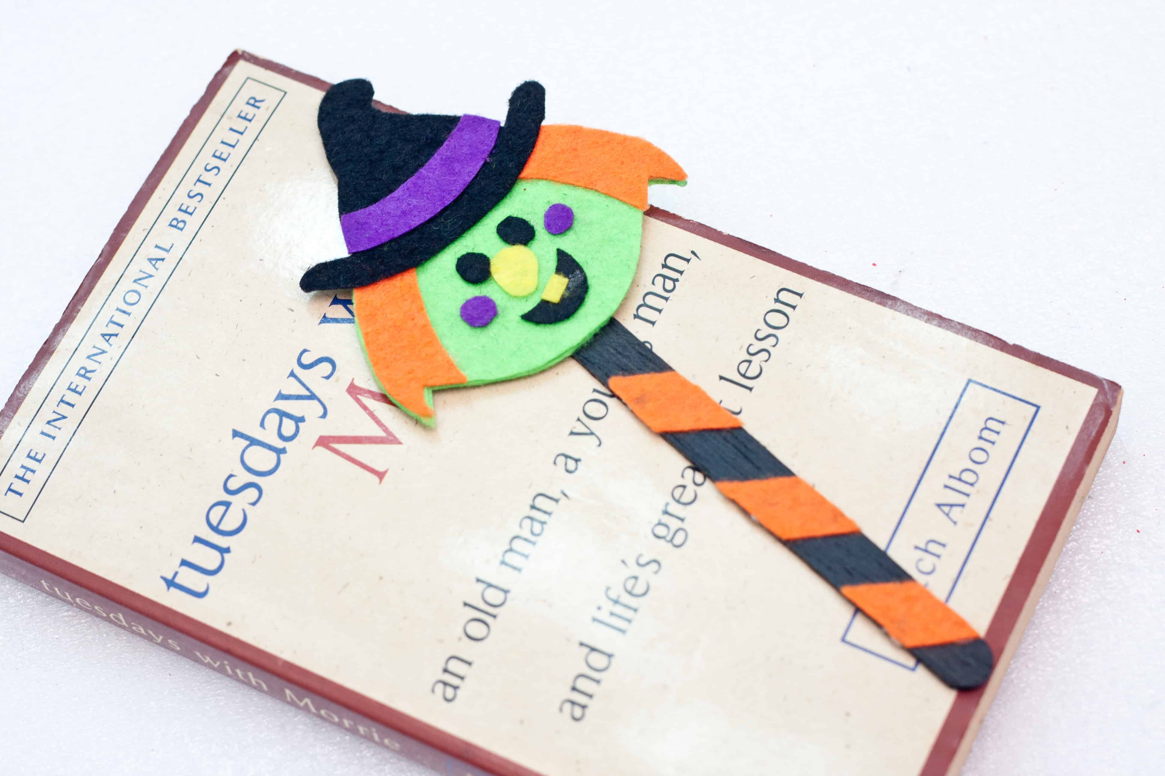 Halloween Bookmarks Craft: Cute Witch Bookmarks - Made In A Pinch