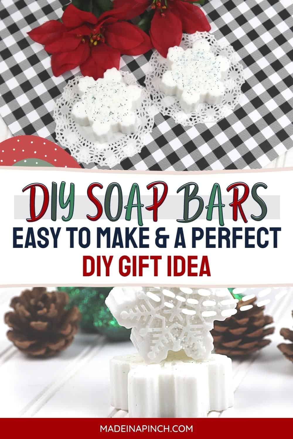 Holiday DIY Soap Bar: Sparkling Snowflake Soap Gift Idea - Made In A Pinch