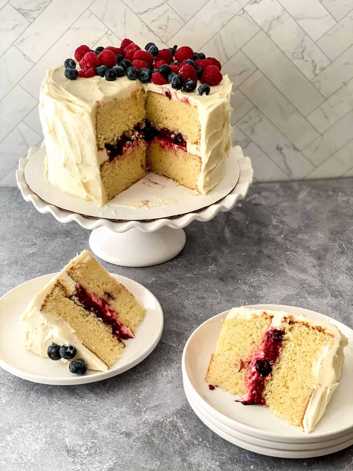 Very Best Fresh Berry Chantilly Cake - Made In A Pinch