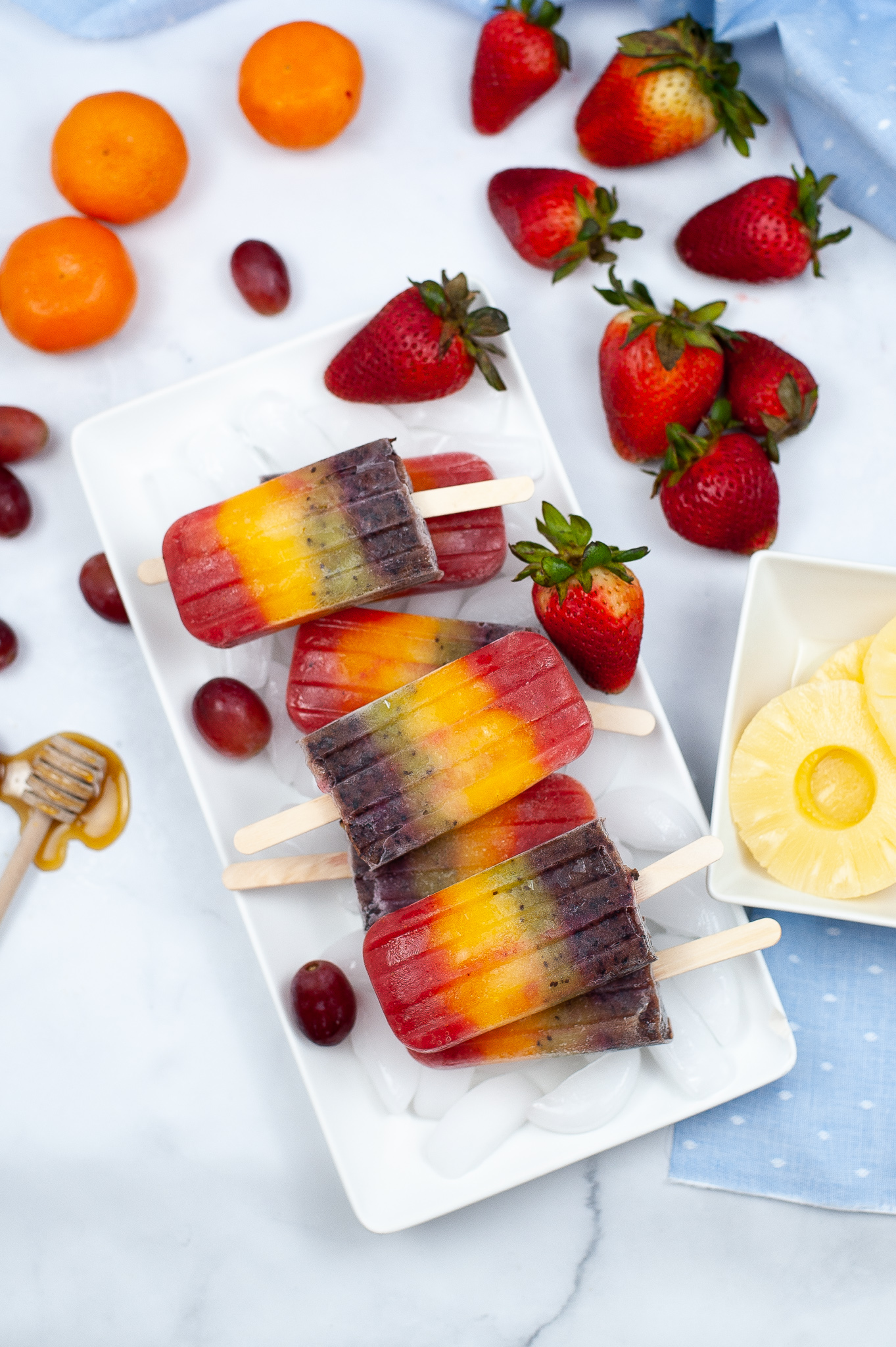 The BEST Fruity Cocomelon Rainbow Popsicles - Made In A Pinch