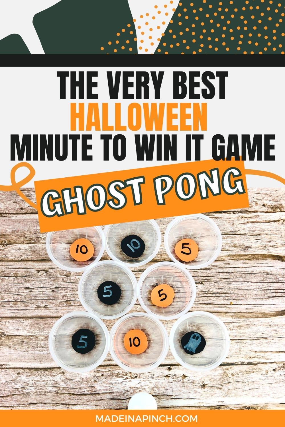 Ghost Pong Minute To Win It Halloween Game - Made In A Pinch