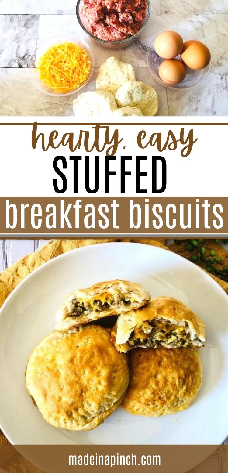 Easy Stuffed Breakfast Biscuits (AKA Breakfast Bombs) - Made In A Pinch