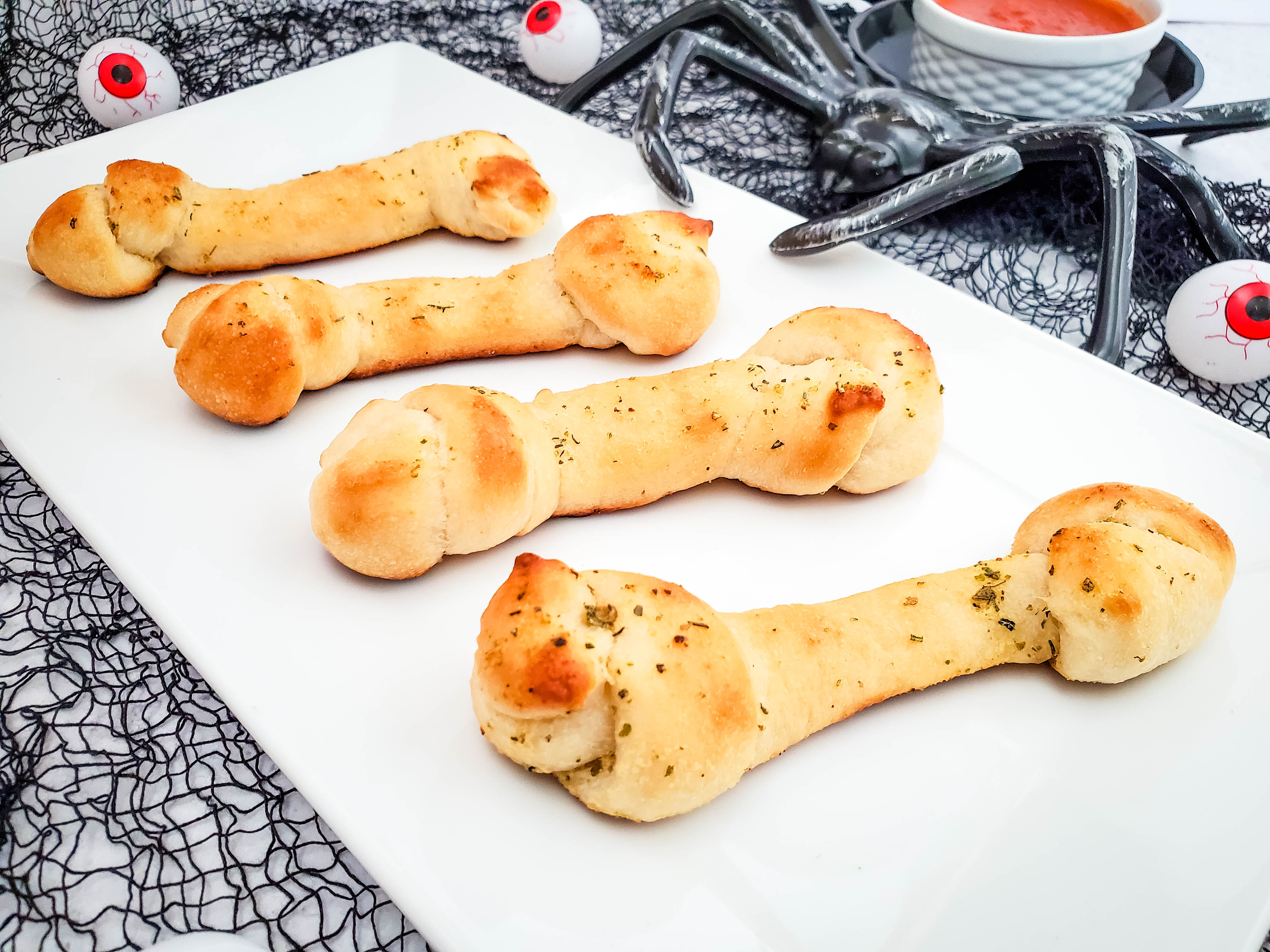 Bone Breadsticks For Halloween - Made In A Pinch