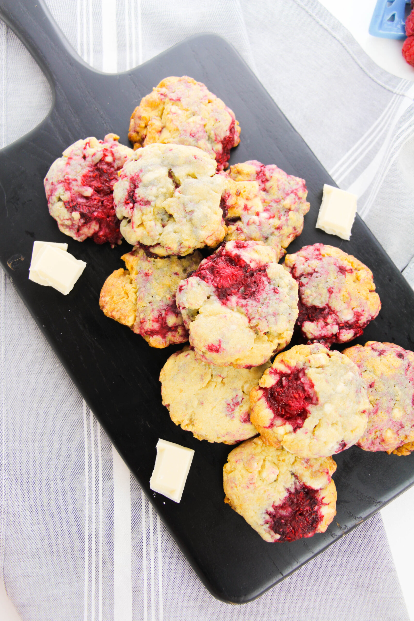 Easy White Chocolate Raspberry Cookies Recipe - Made In A Pinch