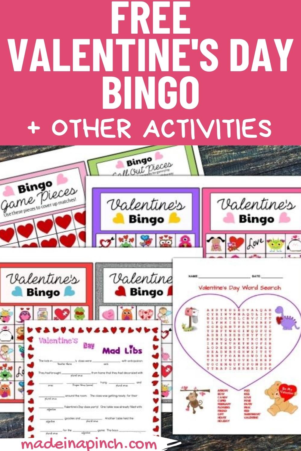 Valentine's Day Bingo Game (Free Printable Cards!) - Made In A Pinch