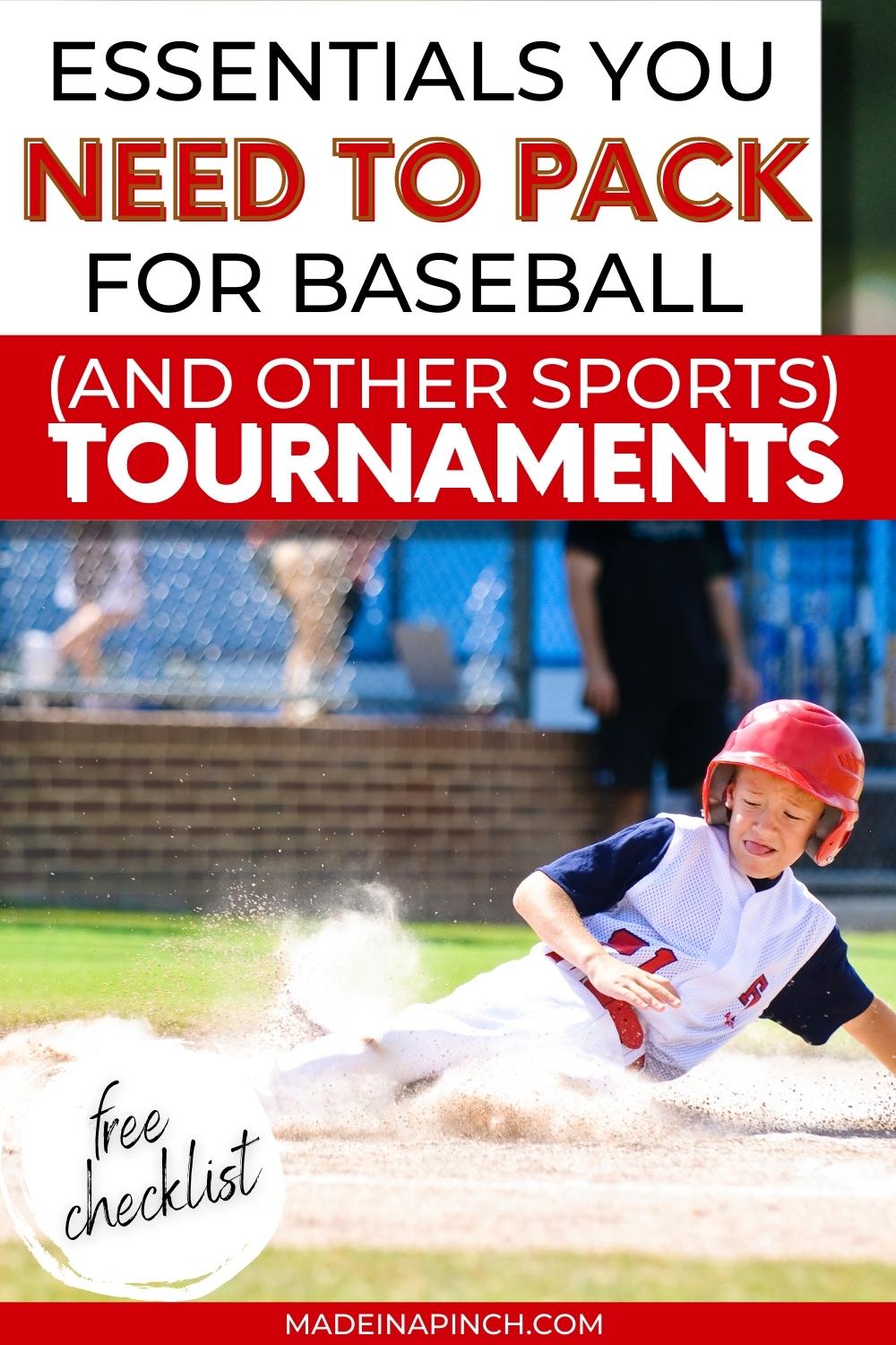 The Ultimate Baseball Tournament Packing List (+ Travel Items)