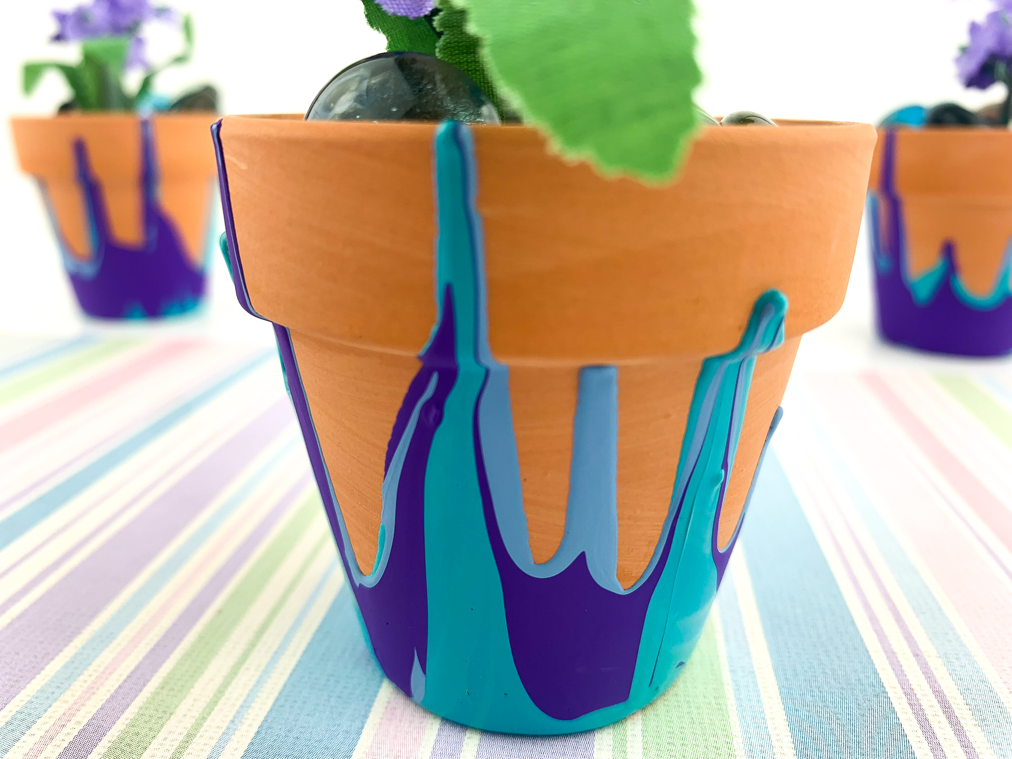 Drip-Painted Flower Pots - Made In A Pinch