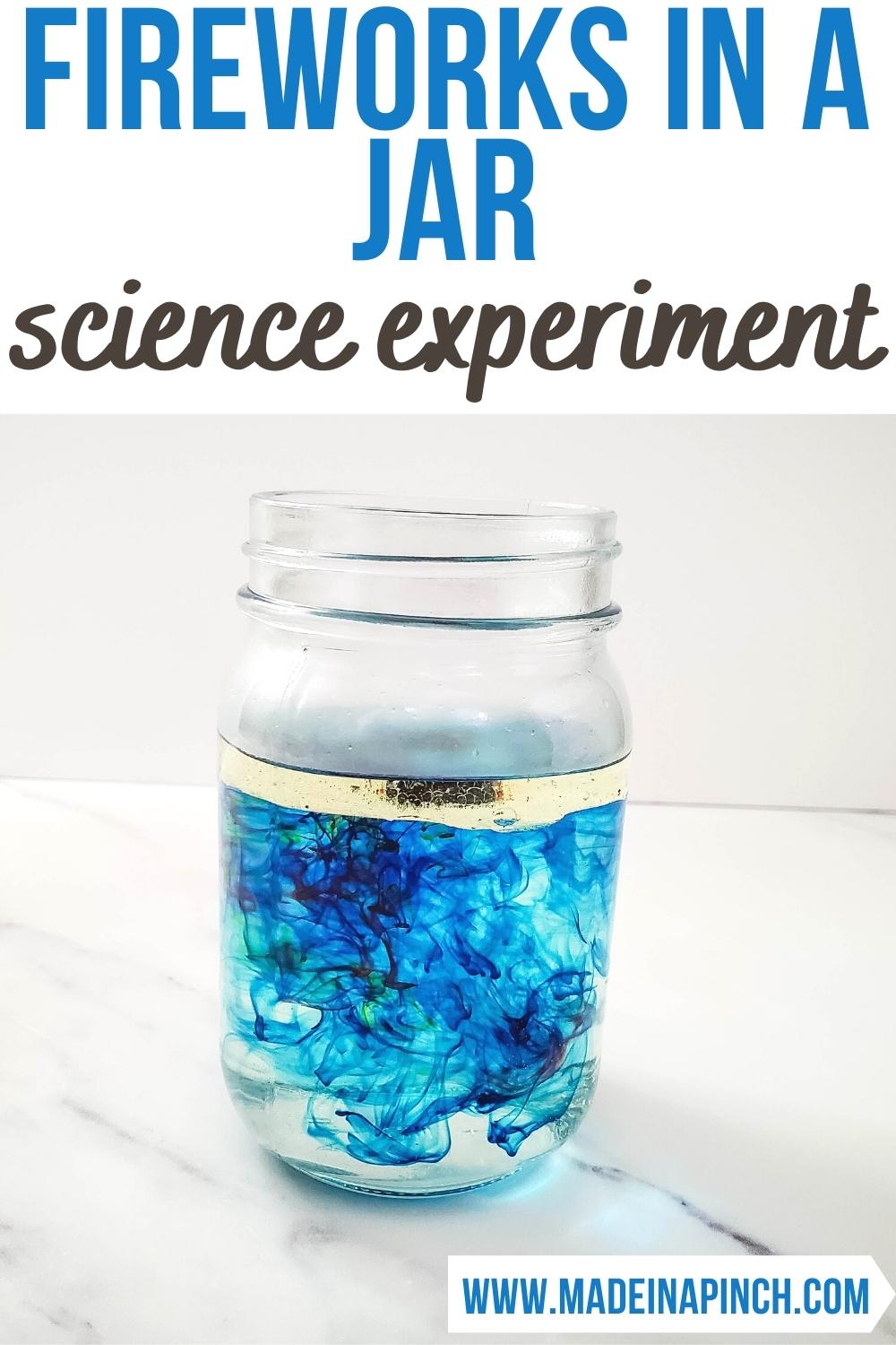 Fireworks In A Jar Science Experiment - Made In A Pinch
