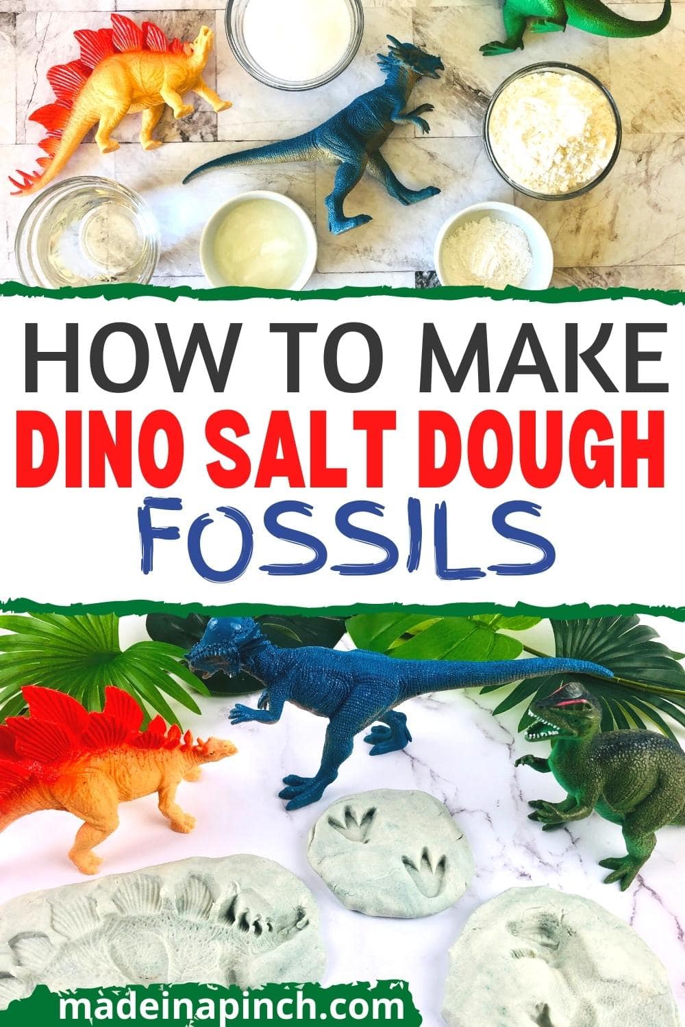 Salt Dough Dinosaur Fossils - Made In A Pinch