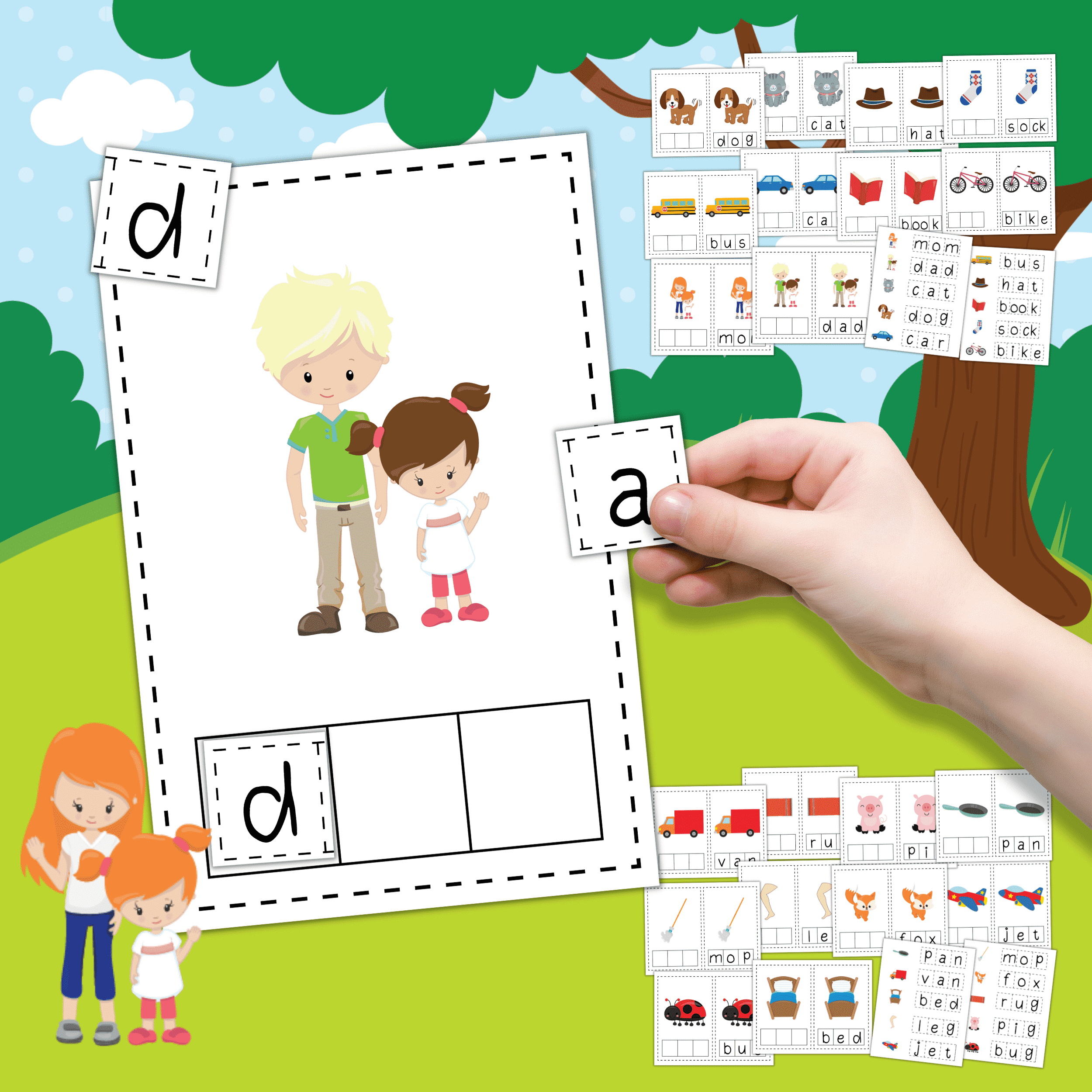 Elkonin Boxes Printable For Literacy Awareness - Made In A Pinch