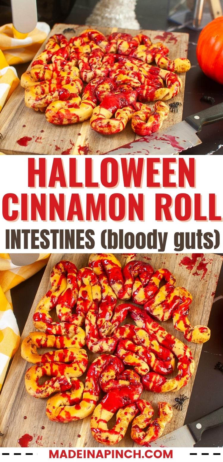 Zombie Guts Cinnamon Rolls (a.k.a., Cinnamon Roll Guts) - Made In A Pinch