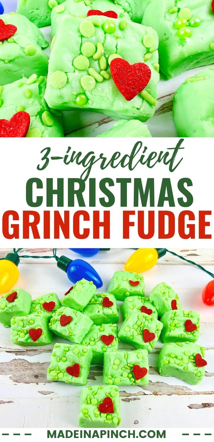 Grinch Fudge (Easy No-Bake Recipe) - Made In A Pinch