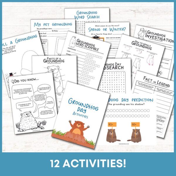 Printable Groundhog Day Activities - Made In A Pinch