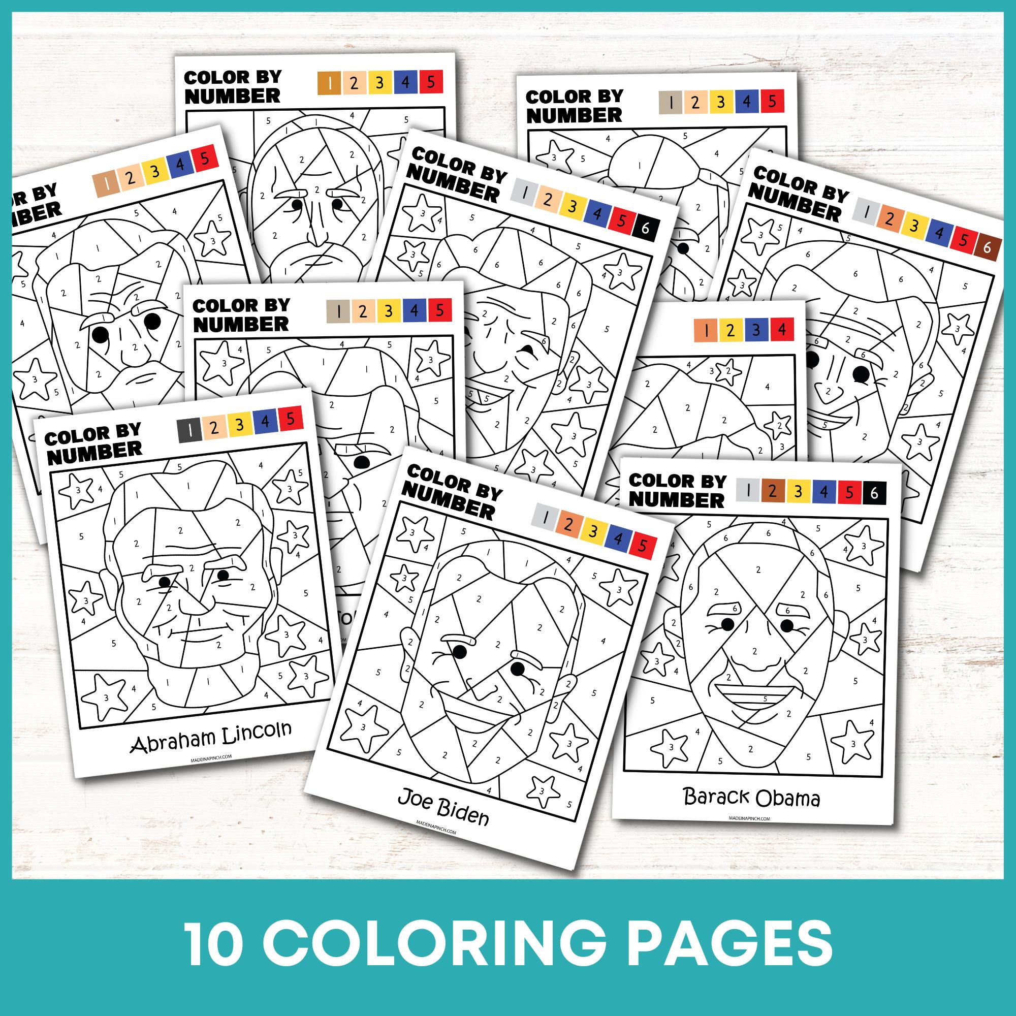 Free President's Day Coloring Pages - Made In A Pinch