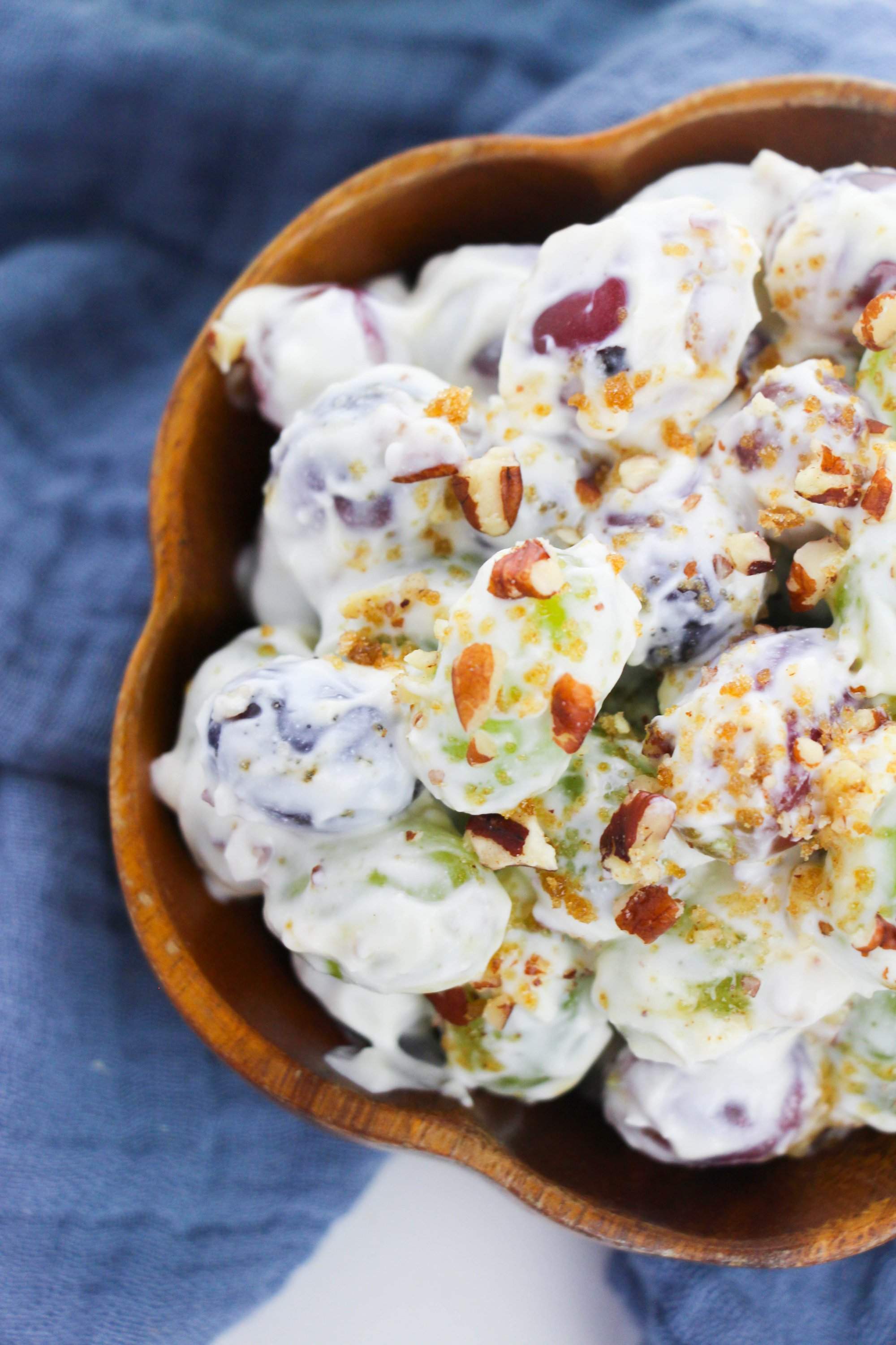 Favorite Easy Creamy Grape Salad Recipe With Pecans - Made In A Pinch