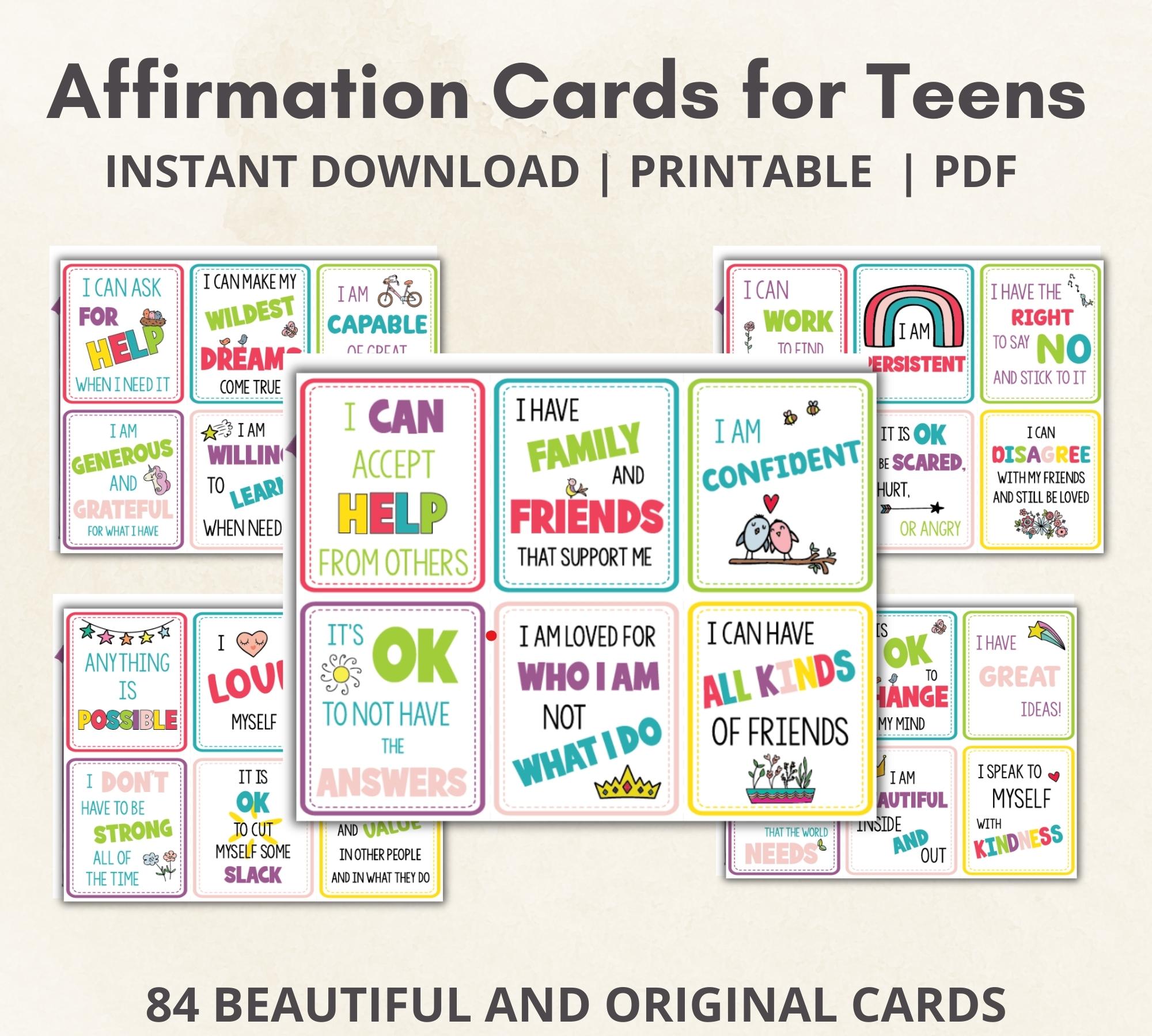 Positive Affirmations For Teens For Boosting Self-Esteem