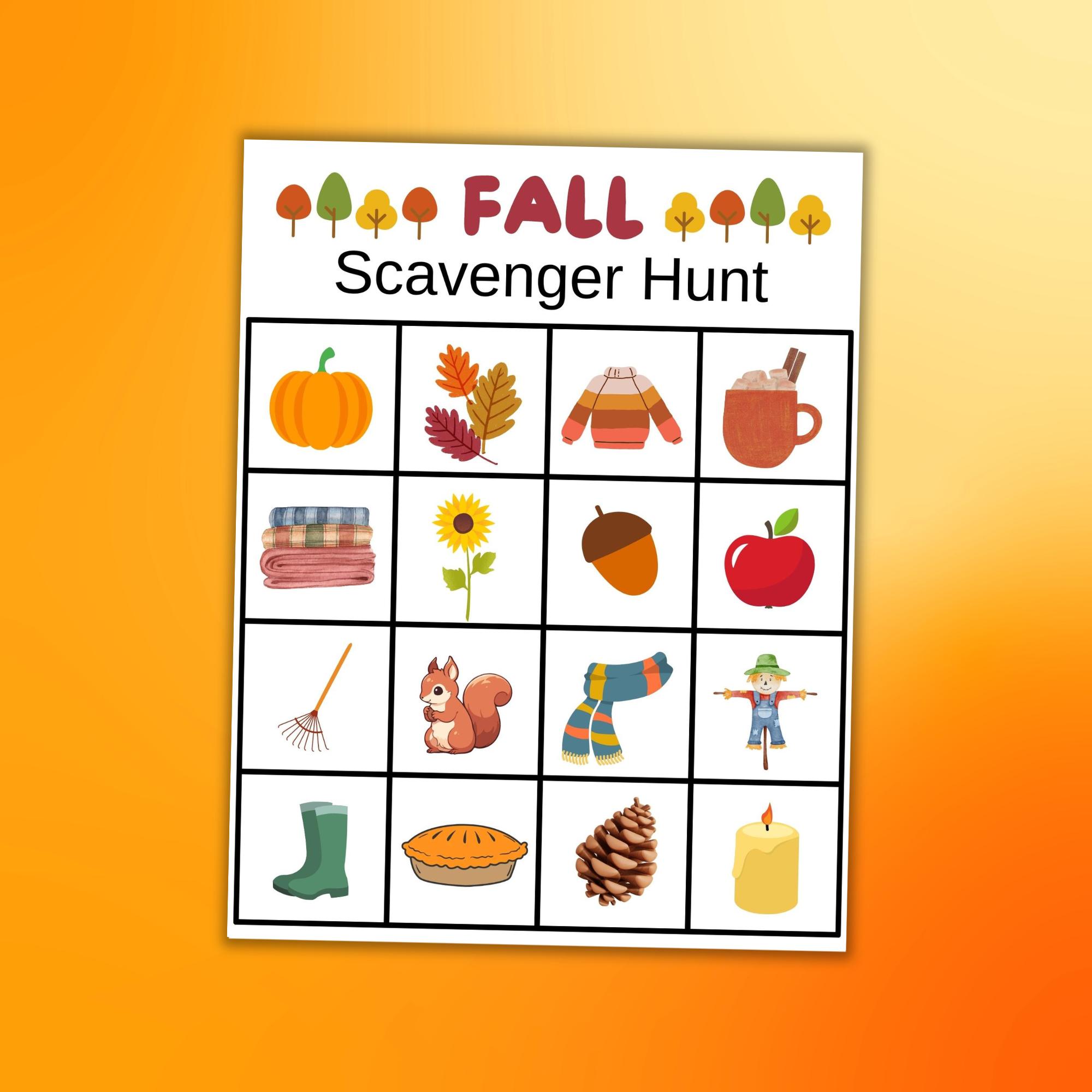 Free Fall Scavenger Hunt Printable: Fun With Nature - Made In A Pinch
