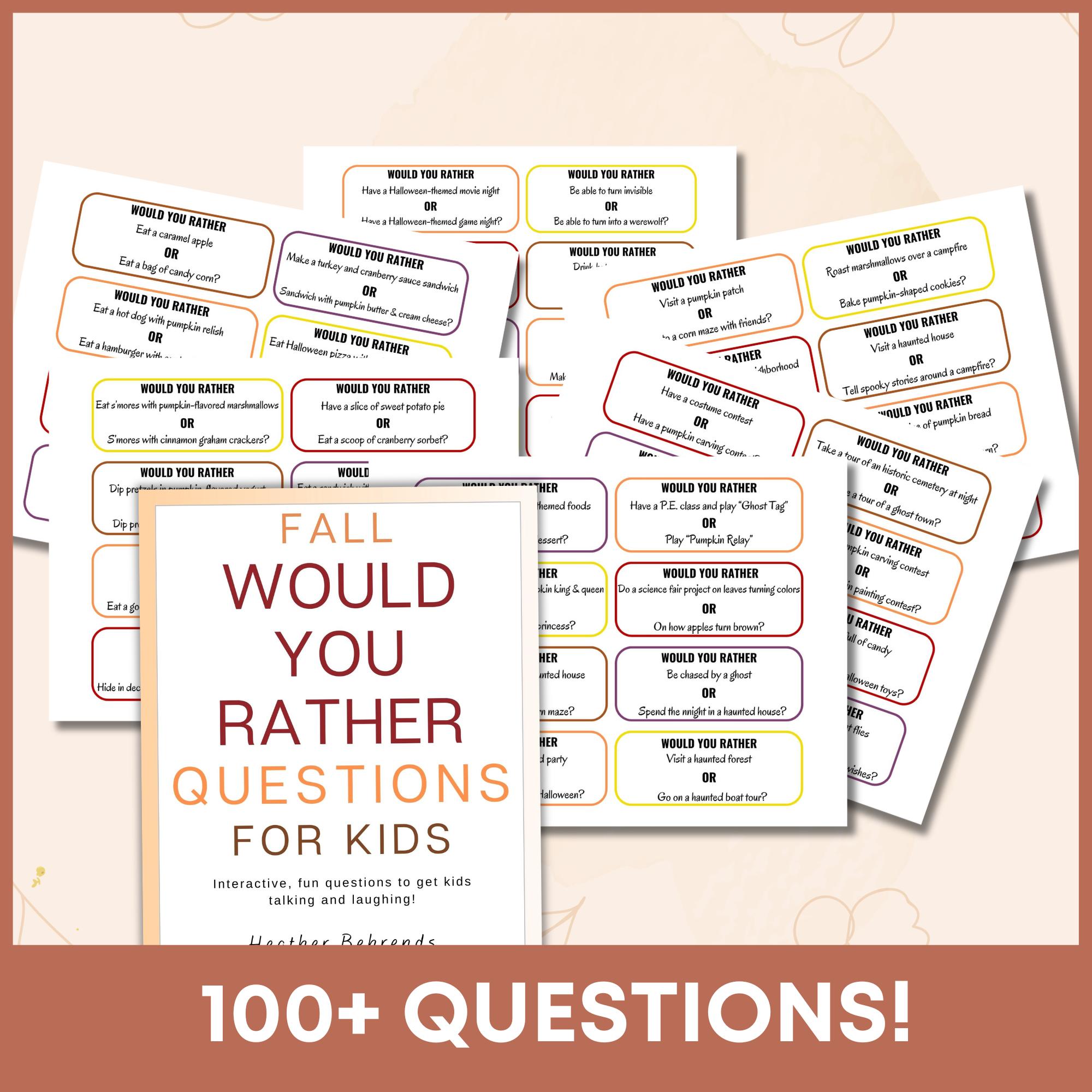 Fun Fall-Themed Would You Rather Questions For Kids - Made In A Pinch