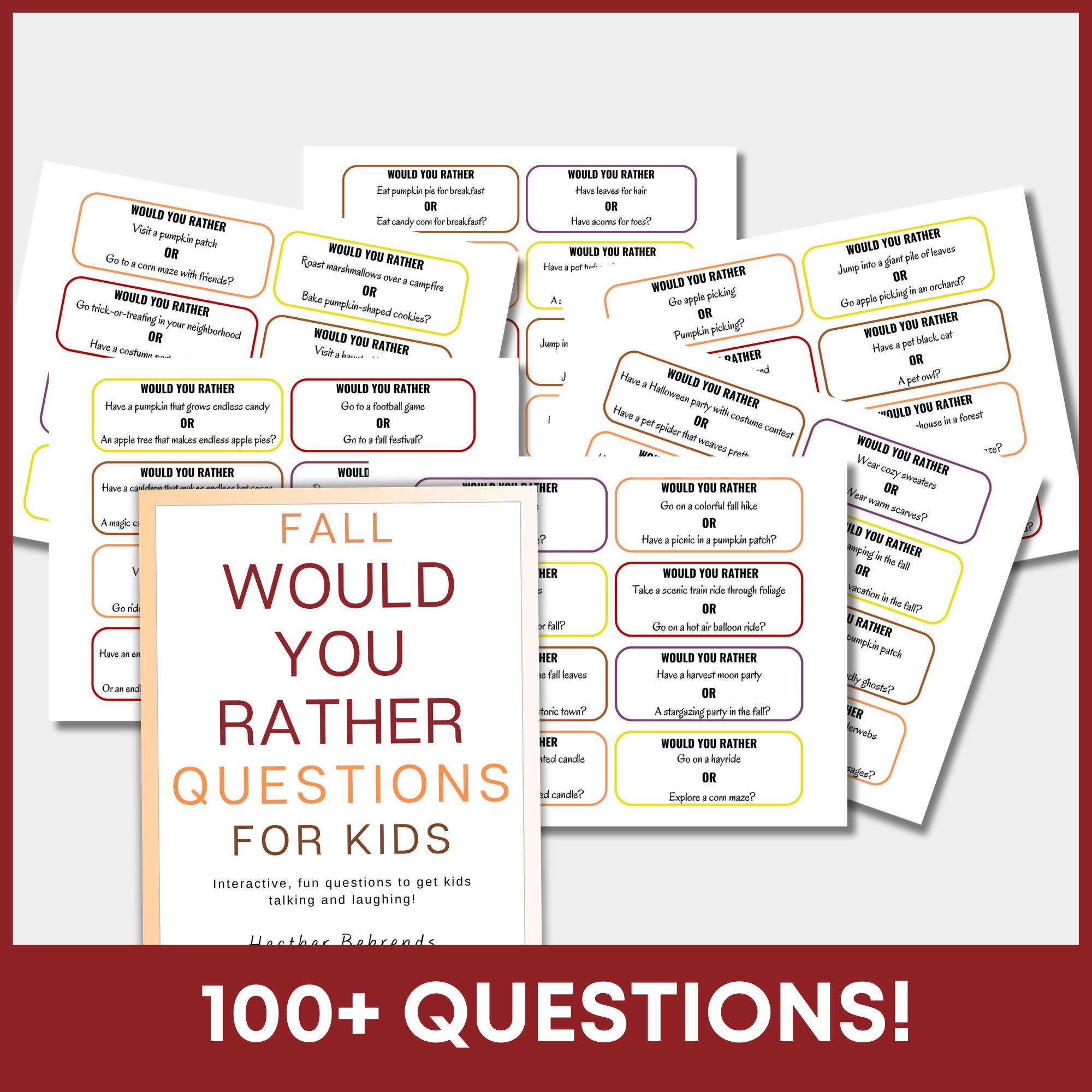 Fun Fall-Themed Would You Rather Questions For Kids - Made In A Pinch