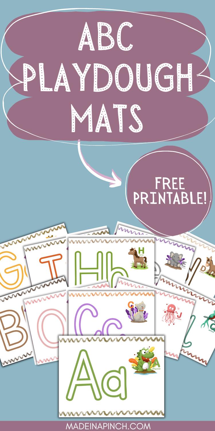 Free Alphabet Playdough Mats Printable For Kids - Made In A Pinch